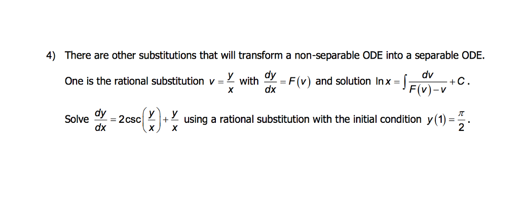 Solved 4) There are other substitutions that will transform | Chegg.com