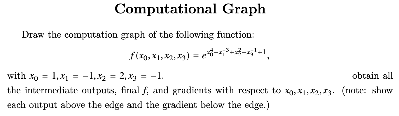 Solved Computational Graph Draw the computation graph of the | Chegg.com Solved Computational Graph Draw the computation graph of the | Chegg.com