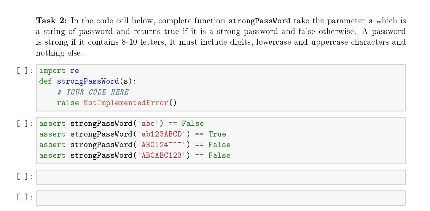Solved Task 2 In The Code Cell Below Complete Function