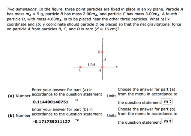 Solved Two dimensions. In the figure, three point particles | Chegg.com