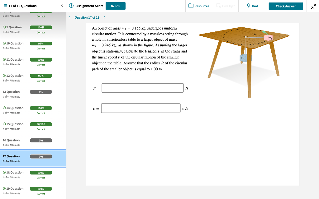 Solved 17 of 19 Questions Assignment Score: 82.6% Resources | Chegg.com