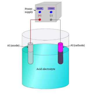 Solved Electrolysis is the central process of an anodizing | Chegg.com
