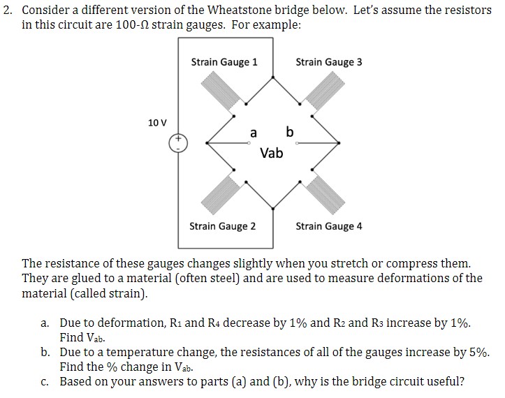 Solved Consider a different version of the Wheatstone bridge | Chegg.com