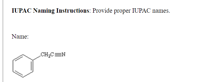 Solved IUPAC Naming Instructions: Provide proper IUPAC | Chegg.com