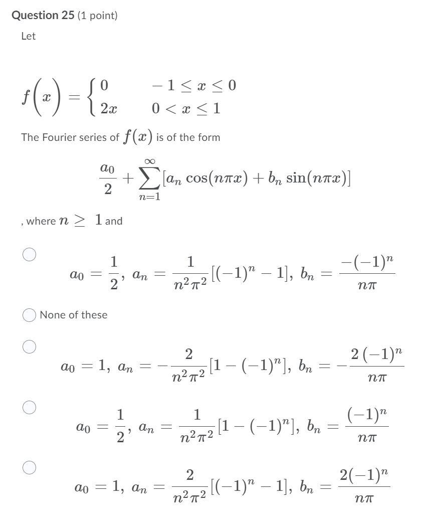Solved Question 22 (1 point) The power-series representation | Chegg.com