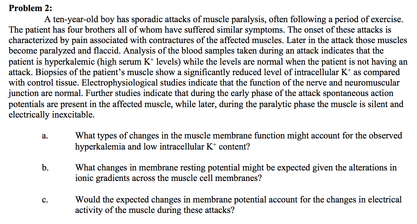 Solved Problem 2: A ten-year-old boy has sporadic attacks of | Chegg.com
