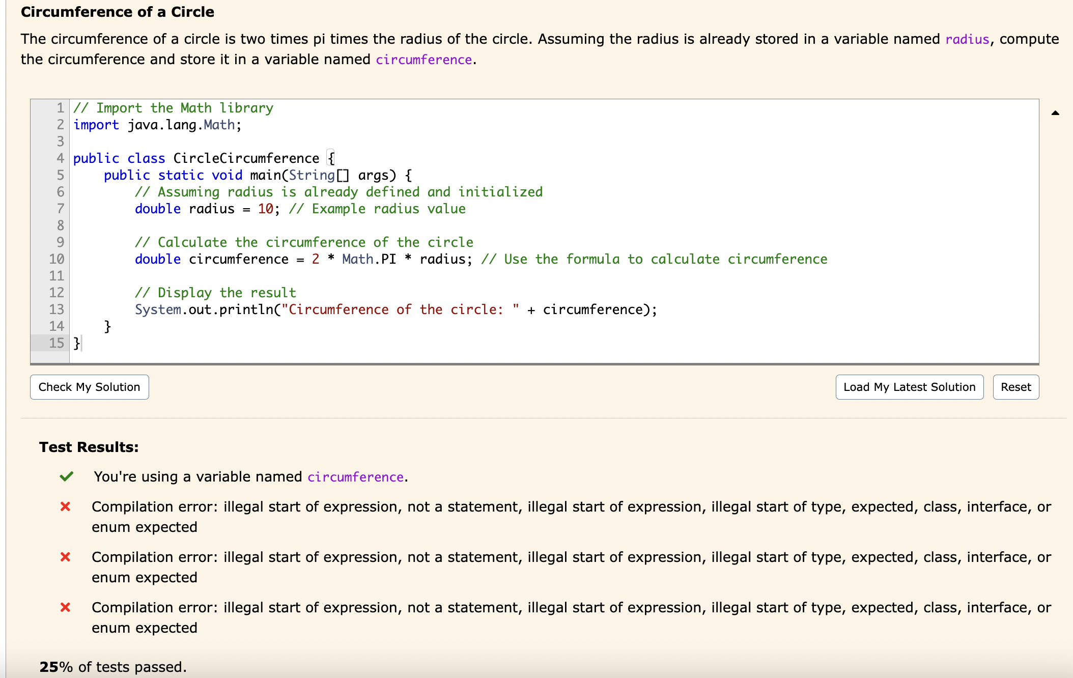 Solved Circumference of a CircleThe circumference of a | Chegg.com