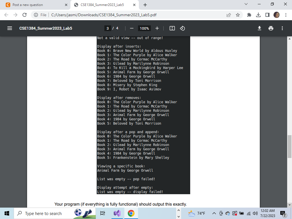 Solved instructions : ( coding files are copy and pasted at | Chegg.com