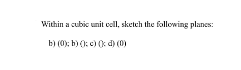 Solved Within a cubic unit cell, sketch the following | Chegg.com