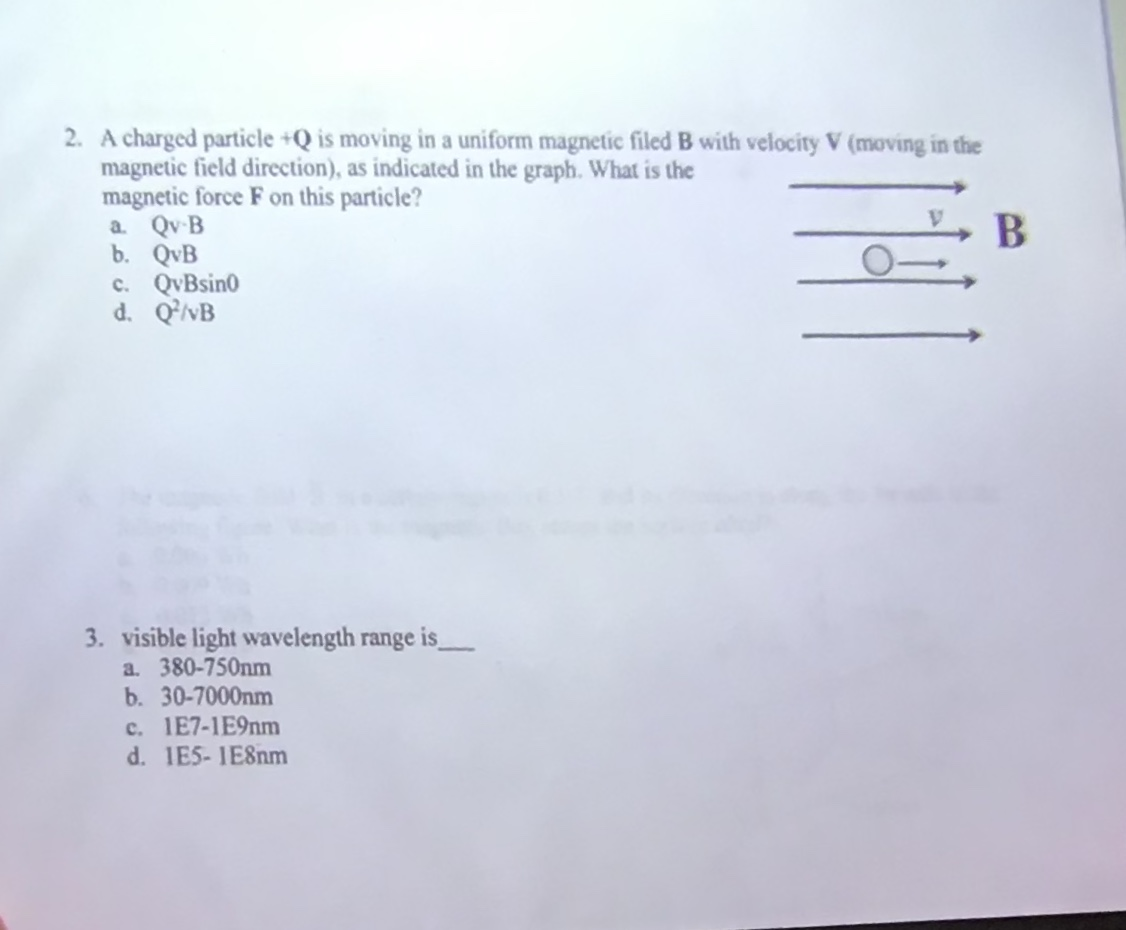 Solved 2. A charged particle +Q is moving in a uniform | Chegg.com