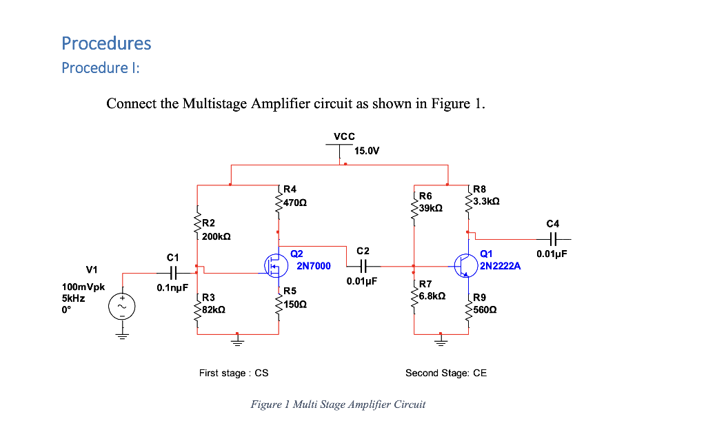 Solved Procedures Procedure 1: Connect the Multistage | Chegg.com