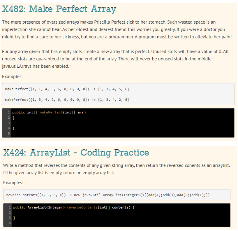 Solved X482: Make Perfect Array The mere presence of | Chegg.com