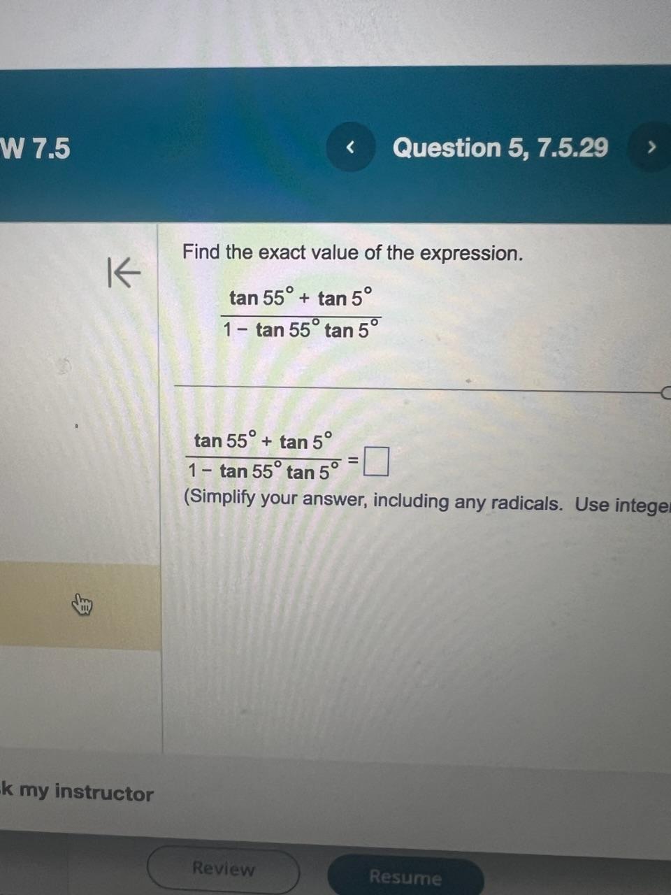 Solved Find the exact value of the expression. | Chegg.com