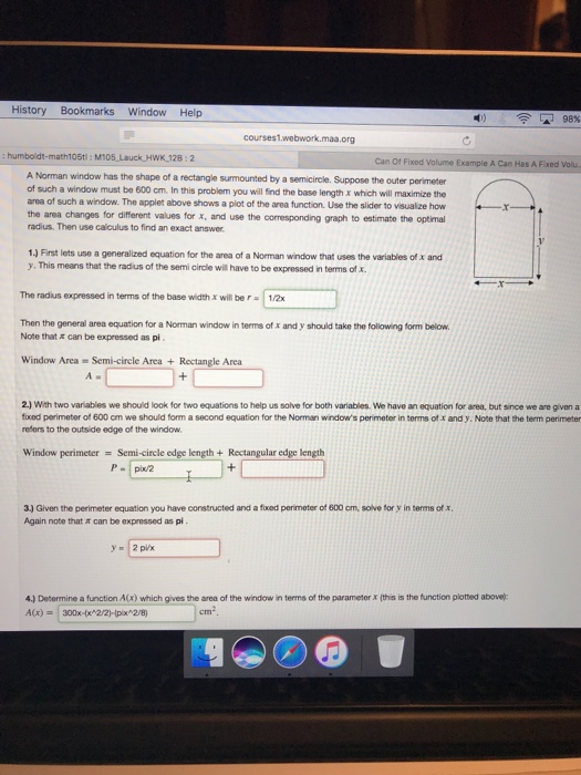 Solved History Bookmarks Window Help 98% | Chegg.com