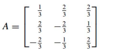 Solved 8. Let TA: R3-R3 be multiplication by the orthogonal | Chegg.com