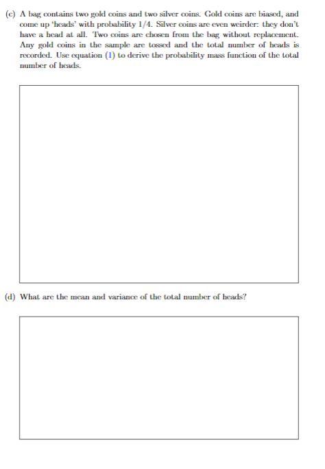 Solved Question 1 Let X Be A Discrete Random Variable Taking 7122