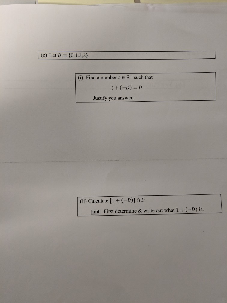 Solved Recall another notation for the natural numbers, N, | Chegg.com