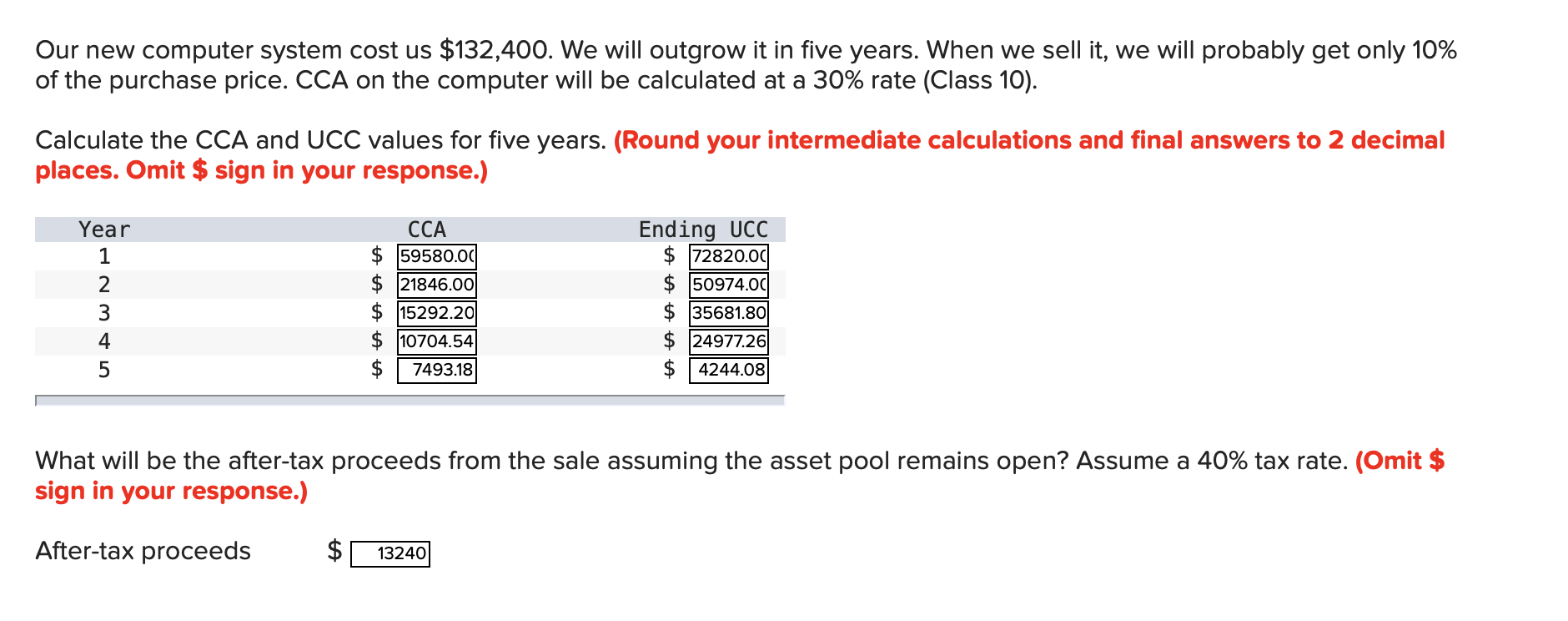 Solved Our new computer system cost us \\( \\$ 132,400 \\). | Chegg.com