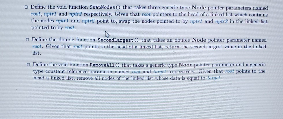 Solved Define the void function SwapNodes () that takes | Chegg.com