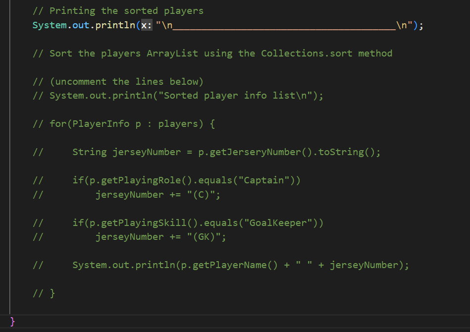given the PlayerInfo.java public class PlayerInfo | Chegg.com