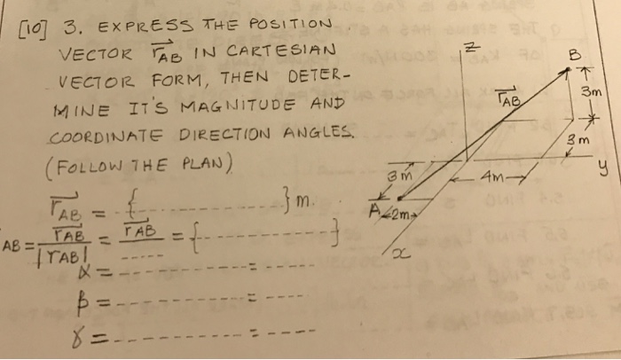 Solved Express the position vector r^rightarrow_AB in | Chegg.com