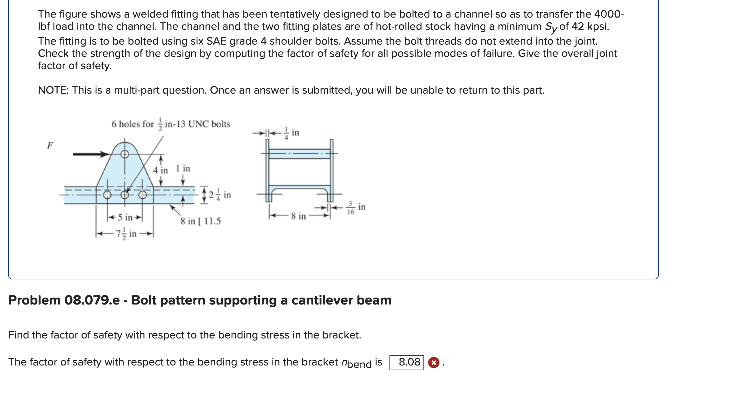 Solved The figure shows a welded fitting that has been | Chegg.com