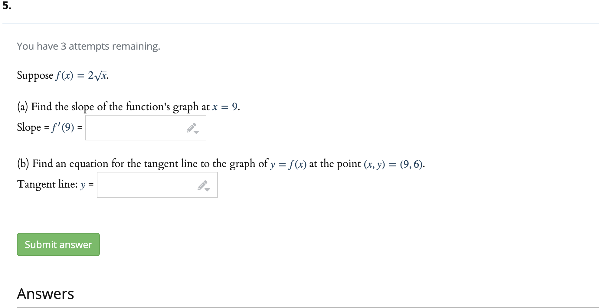 Solved You have 3 attempts remaining. Suppose f(x) = 21%. | Chegg.com