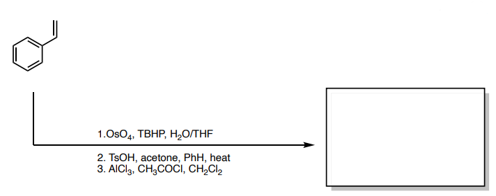 Solved 1.OsO4, TBHP, H,O/THE 2. TsOH, acetone, PhH, heat 3. | Chegg.com