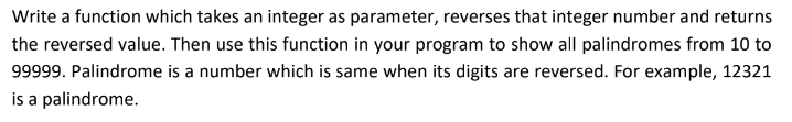 Solved Write A Function Which Takes An Integer As Parameter 2788