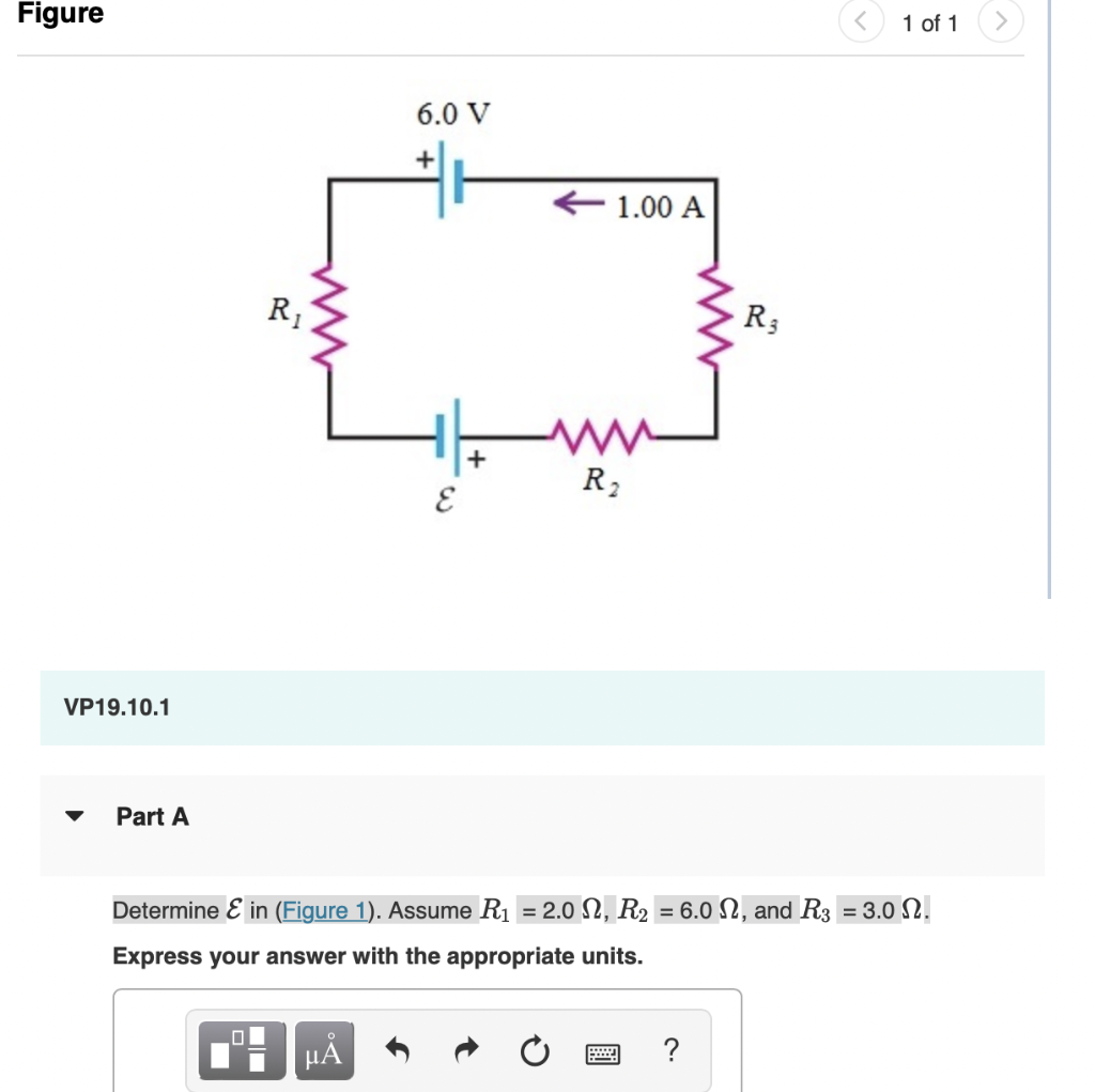 Solved Determine E in (Figure 1). Assume R1=2.0Ω,R2=6.0Ω, | Chegg.com