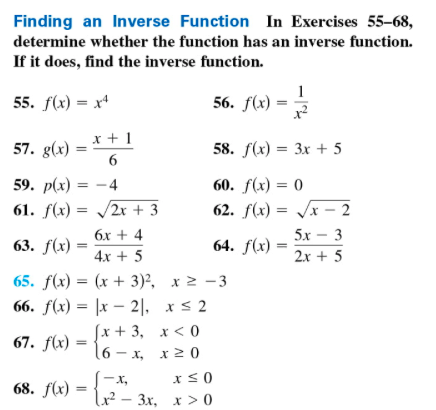 Solved X Verifying Inverse Functions In Exercises 23–32, | Chegg.com