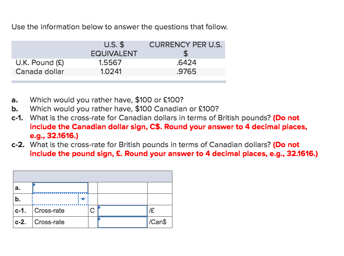 Solved Use the information below to answer the questions | Chegg.com