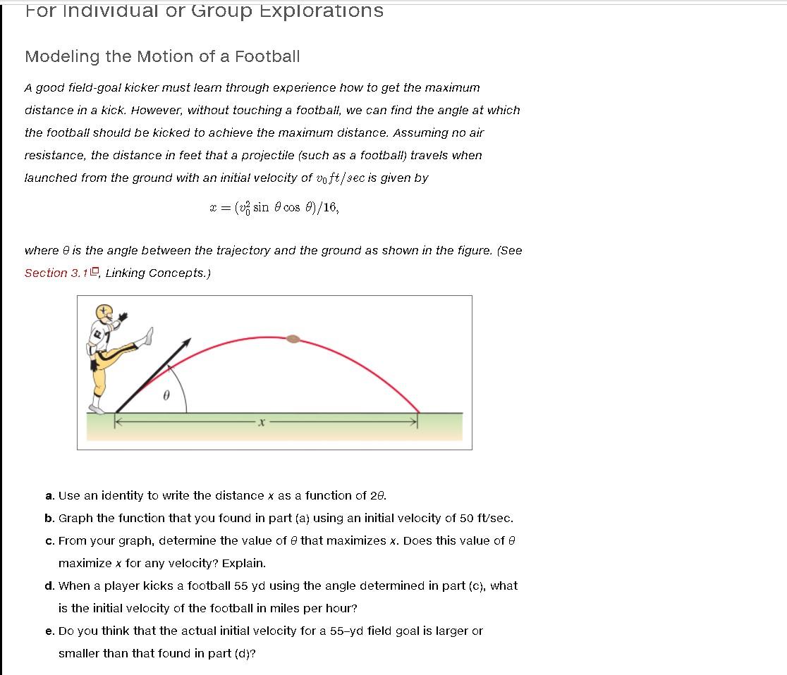 Solved For Individual or Group Explorations Modeling the | Chegg.com