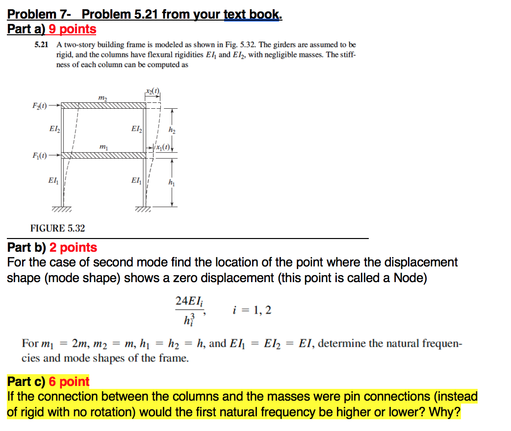 Solved Problem 7- Problem 5.21 from your text book. Part a) | Chegg.com