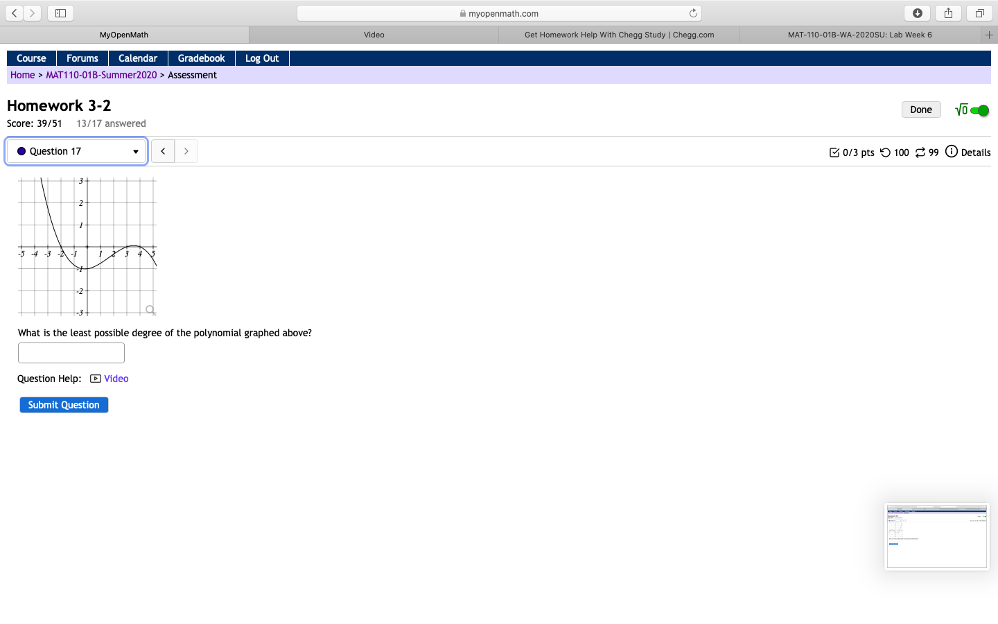 Solved myopenmath.com G MyOpenMath Video Get Homework Help | Chegg.com
