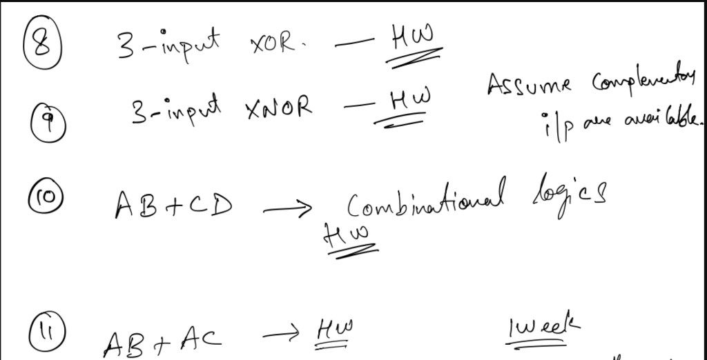Solved (8) 3-input xOR. HW (9) 3-input XNOR - HW Assume | Chegg.com
