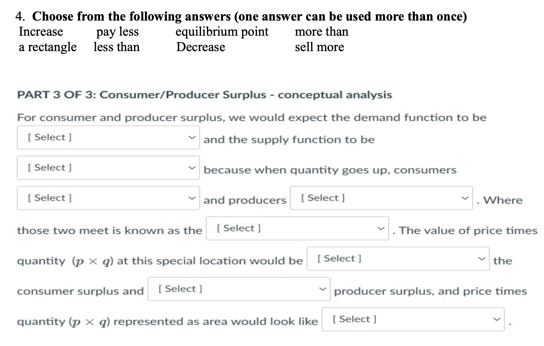 Solved 4. Choose from the following answers (one answer can | Chegg.com