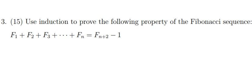 Solved 3. (15) Use induction to prove the following property | Chegg.com