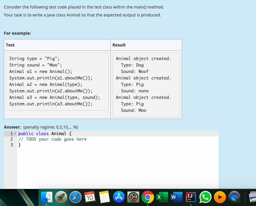Solved Consider the following test code placed in the test | Chegg.com
