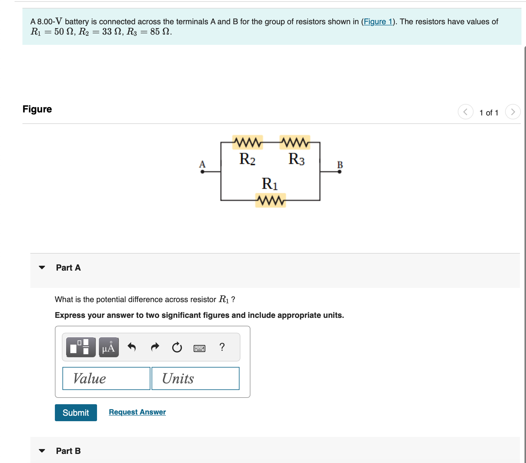Solved What is the potential difference across resistor R2 ? | Chegg.com