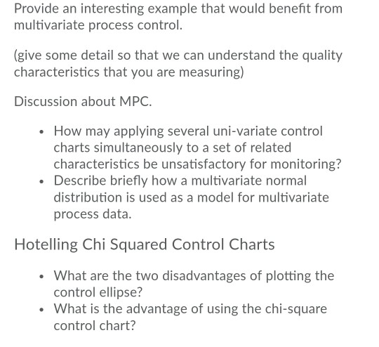 Solved Instructions: Subject: multivariate process | Chegg.com