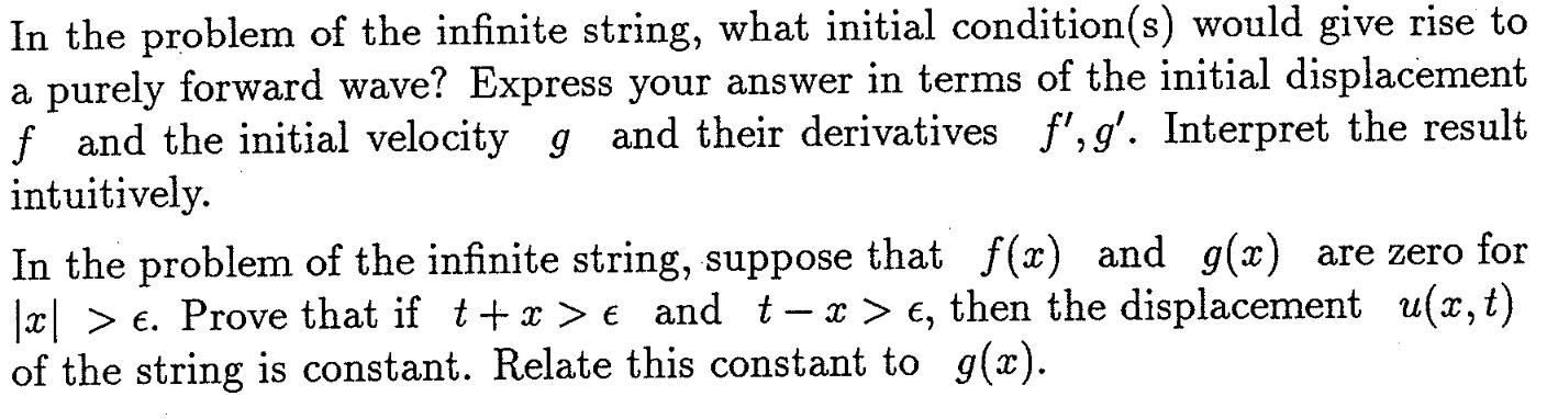 Solved In The Problem Of The Infinite String What Initial 3212