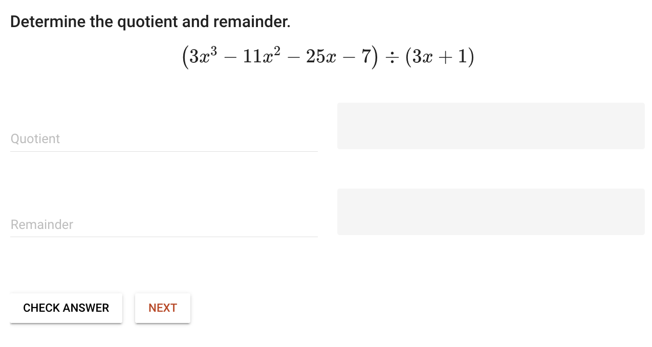 Solved Determine the quotient and | Chegg.com