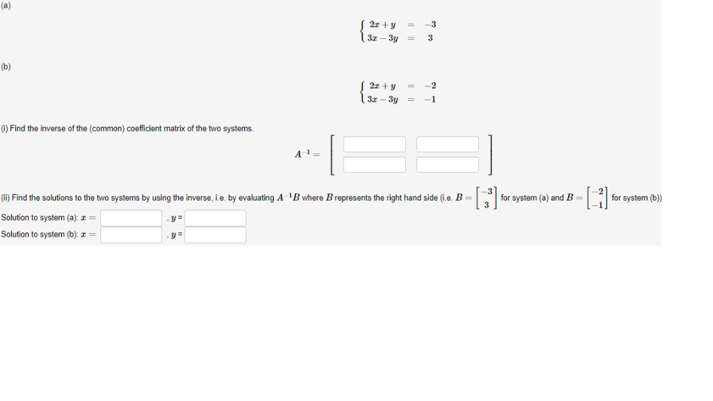 Solved (C) Find the inverse of the (common) coefficient | Chegg.com