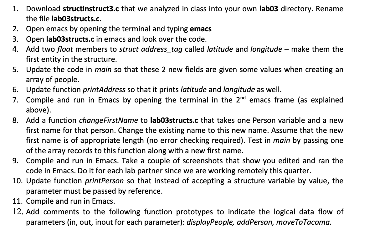 Solved #include #include struct | Chegg.com