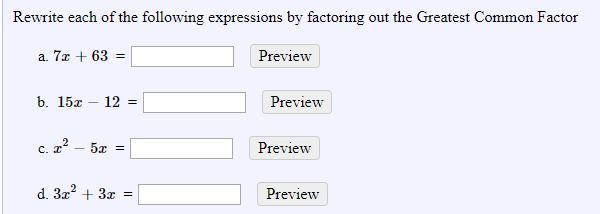 Solved Rewrite each of the following expressions by | Chegg.com