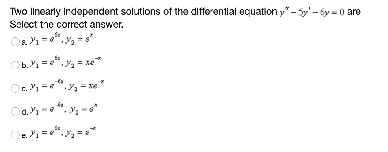 Solved Two linearly independent solutions of the | Chegg.com