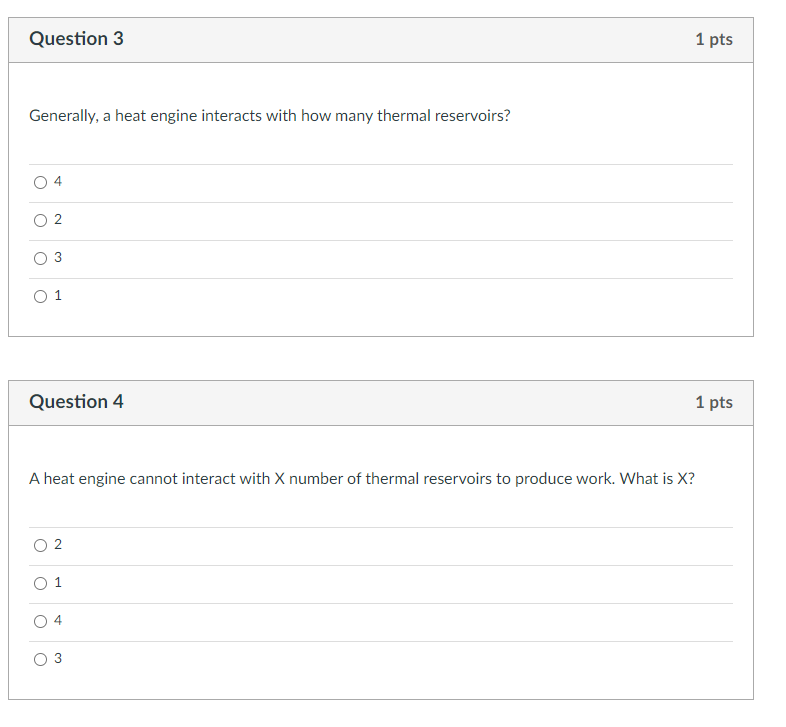 Solved Generally, a heat engine interacts with how many | Chegg.com