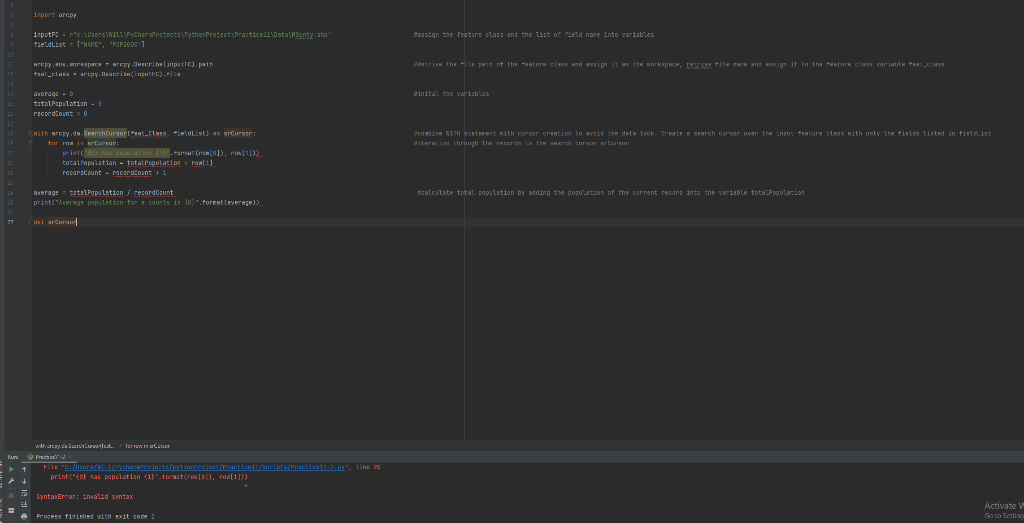 Solved Would someone pleast help me with this syntax error. | Chegg.com