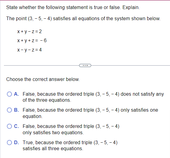 Solved State whether the following statement is true or | Chegg.com